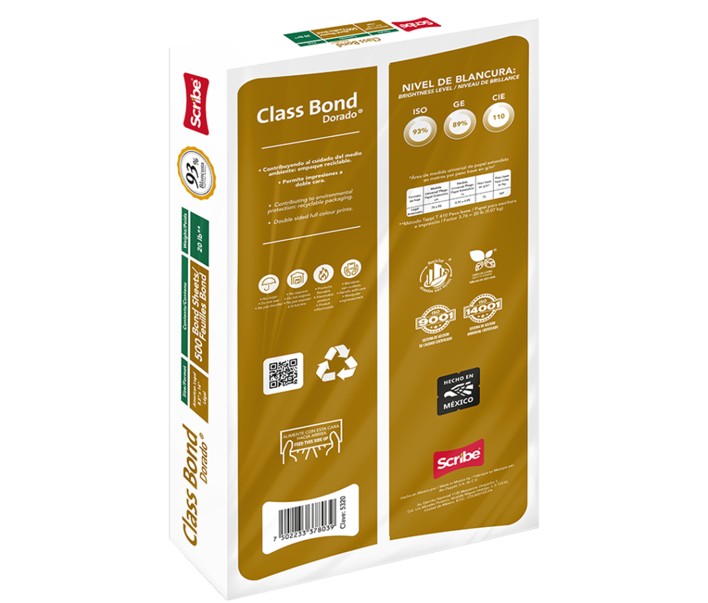 Papel bond Class Bond Dorado® legal color blanco 500 hojas - Scribe