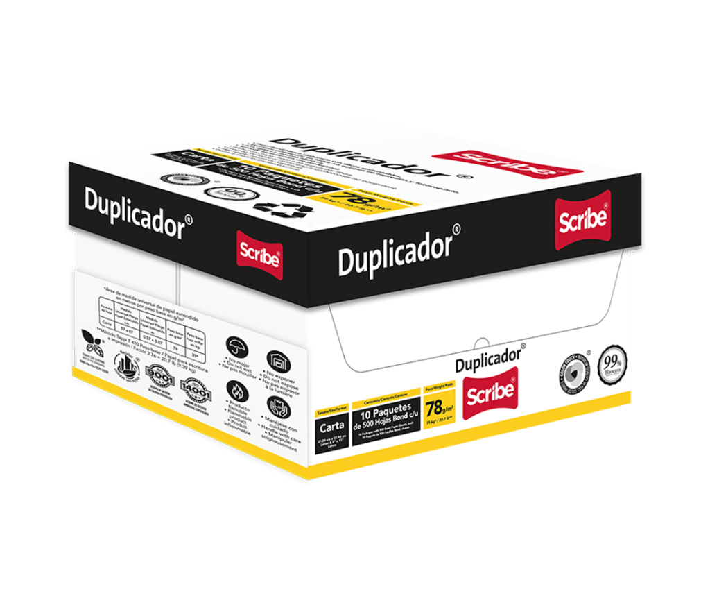 Papel bond Duplicador® tamaño carta color blanco 100 hojas - Scribe
