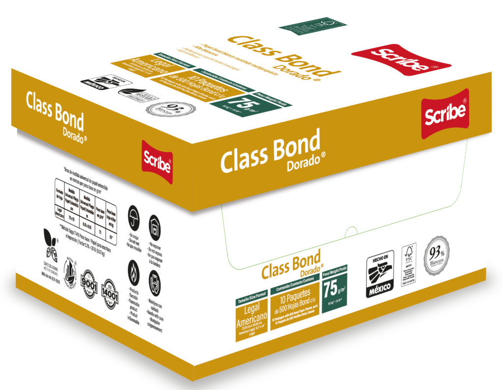 Papel bond Class Bond Dorado® legal color blanco 500 hojas - Scribe