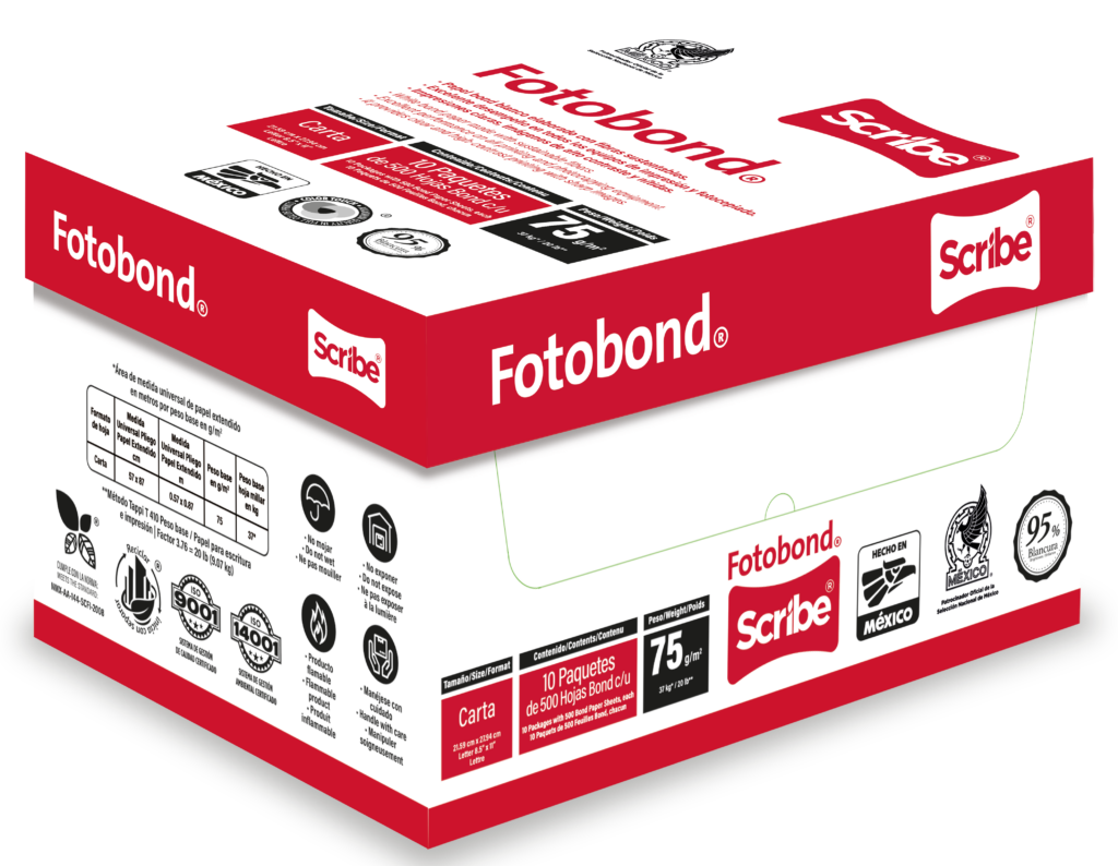 Papel bond Fotobond® tamaño carta color blanco 500 hojas - Scribe
