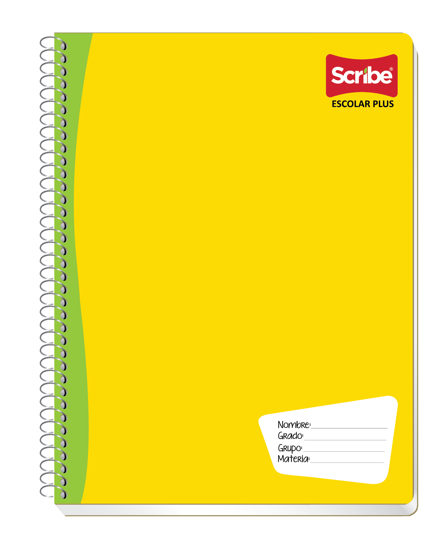 Cuaderno de cuadro grande Escolar Plus profesional espiral sencillo 200 ...