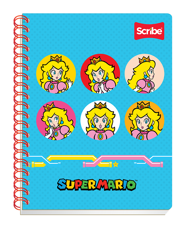 Cuaderno de cuadro chico Mario Bros® profesional margen con diseño 100 ...